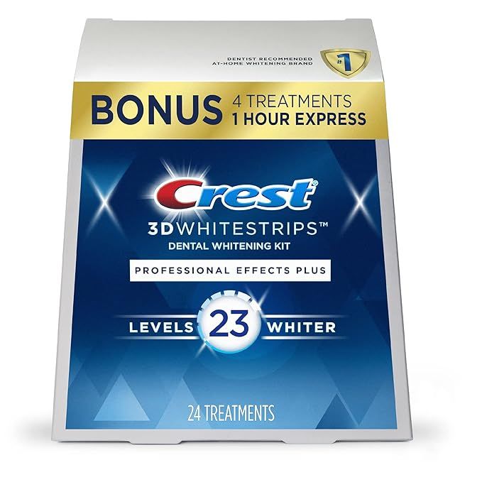 Crest 3D Whitestrips, Teeth Whitening Strip Kit Levels 23 Whiter, 48 ...