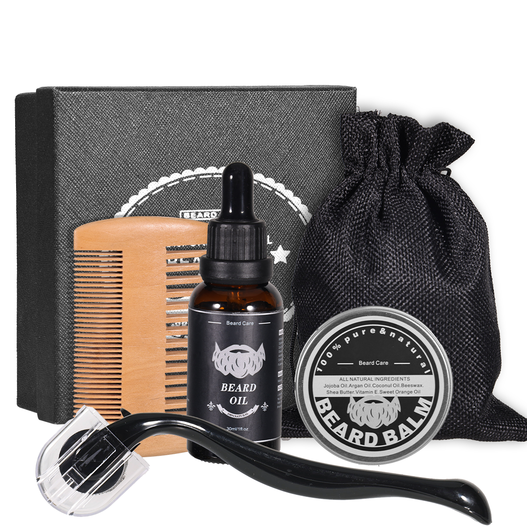 Beard Grooming Kit Mustache Men's Gifts with Beard Oil Balm Comb ...