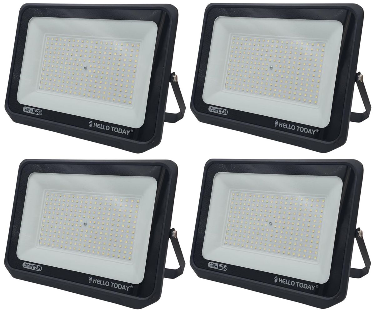 Hello Today LED Flood Light 200W 18000lm IP65 Rated - 4 Pack | Shop ...