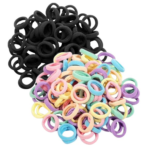 200 Piece Vibrant Elastic Hair Bands Set - Black | Shop Today. Get it ...