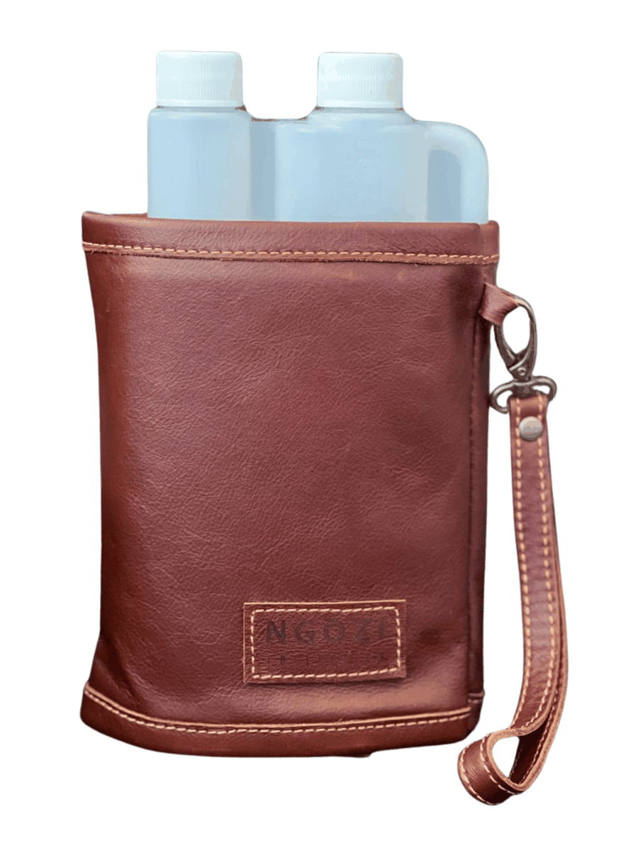 Ngozi Collection Bettix 1L Tot Measuring Bottle with Leather Slip Cover ...