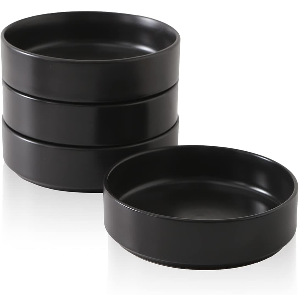 Black Ceramic Round Salad/ Dinner Plate - Set of 10 | Shop Today. Get ...