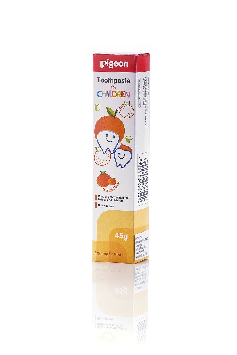 Pigeon Baby & Children's Toothpaste - Orange Flavour - Fluoride-Free ...