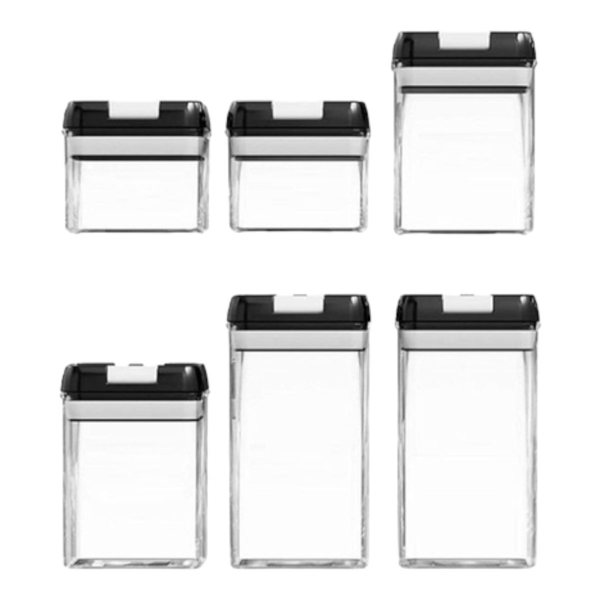 Canister Set 6 Piece Clear BPA Free Airtight | Shop Today. Get it ...