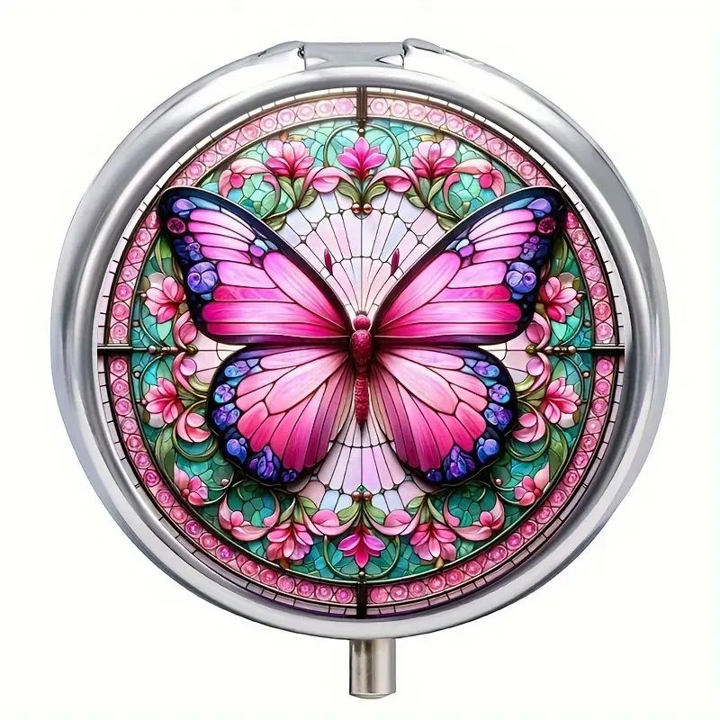 Butterfly Round Metal Pill Dispenser | Shop Today. Get it Tomorrow ...