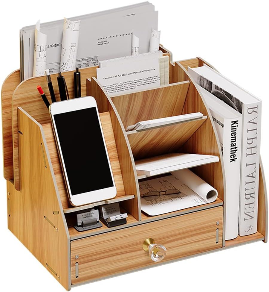 Multi-Functional Wooden Desktop Organizer | Shop Today. Get it Tomorrow ...