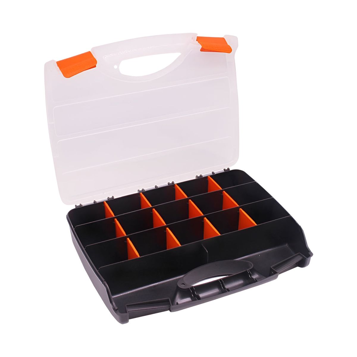 Plastic Tool Box Organizer with 15 Compartments - Black (32x25x5.9cm ...