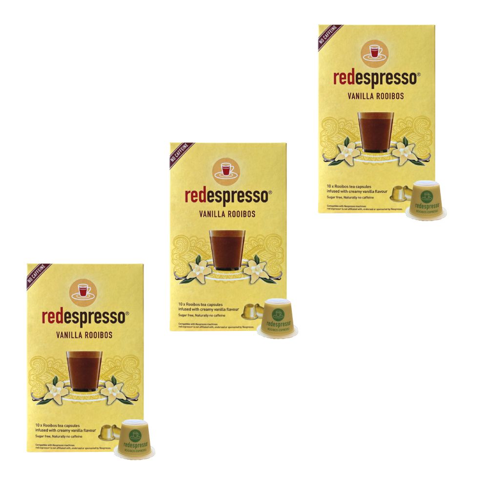 red espresso Vanilla Rooibos 30 Capsules for Nespresso & Caffeluxe ...
