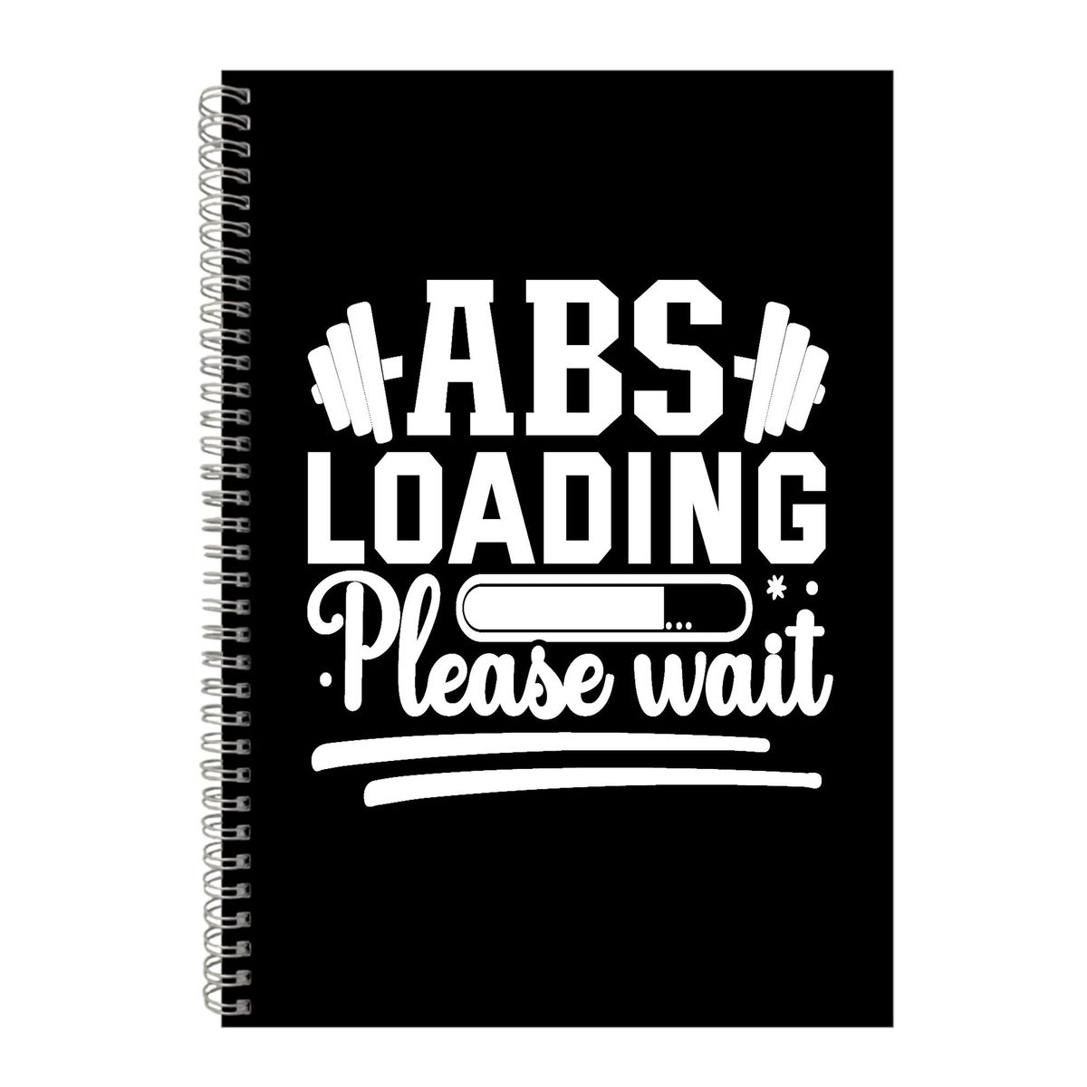ABS A4 Notebook Spiral and Lined with Workout Quote Graphic Notepad ...