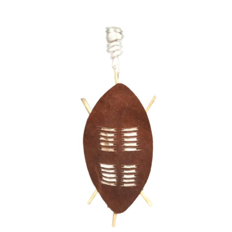 Medium Zulu Ihawu Cowhide Shield - Handmade Warrior Shield - Brown ...