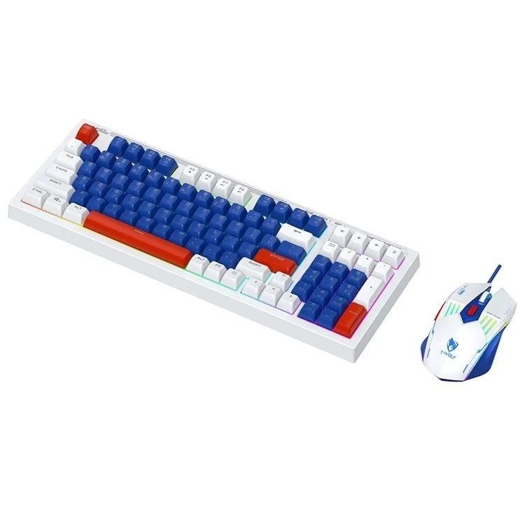 Gaming Wired Professional Keyboard & Mouse Set 6D 3600 DPI 98 Key ...