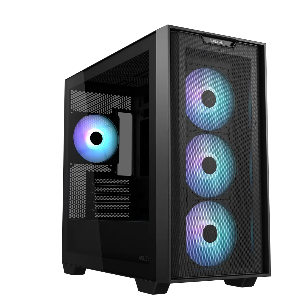 ASUS A21 PLUS RGB Black Mid-Tower PC Case - 4x120mm Fans Micro/Mini-ATX | Shop Today. Get it ...