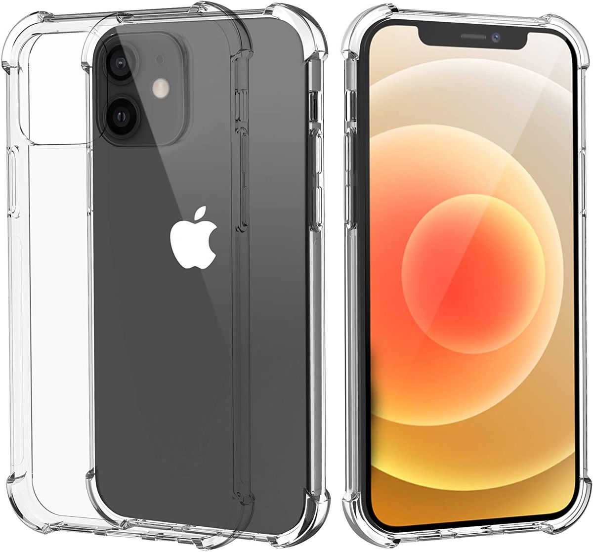 World Choice Shockproof TPU Protective Clear Pouch Gel Case For iPhone ...