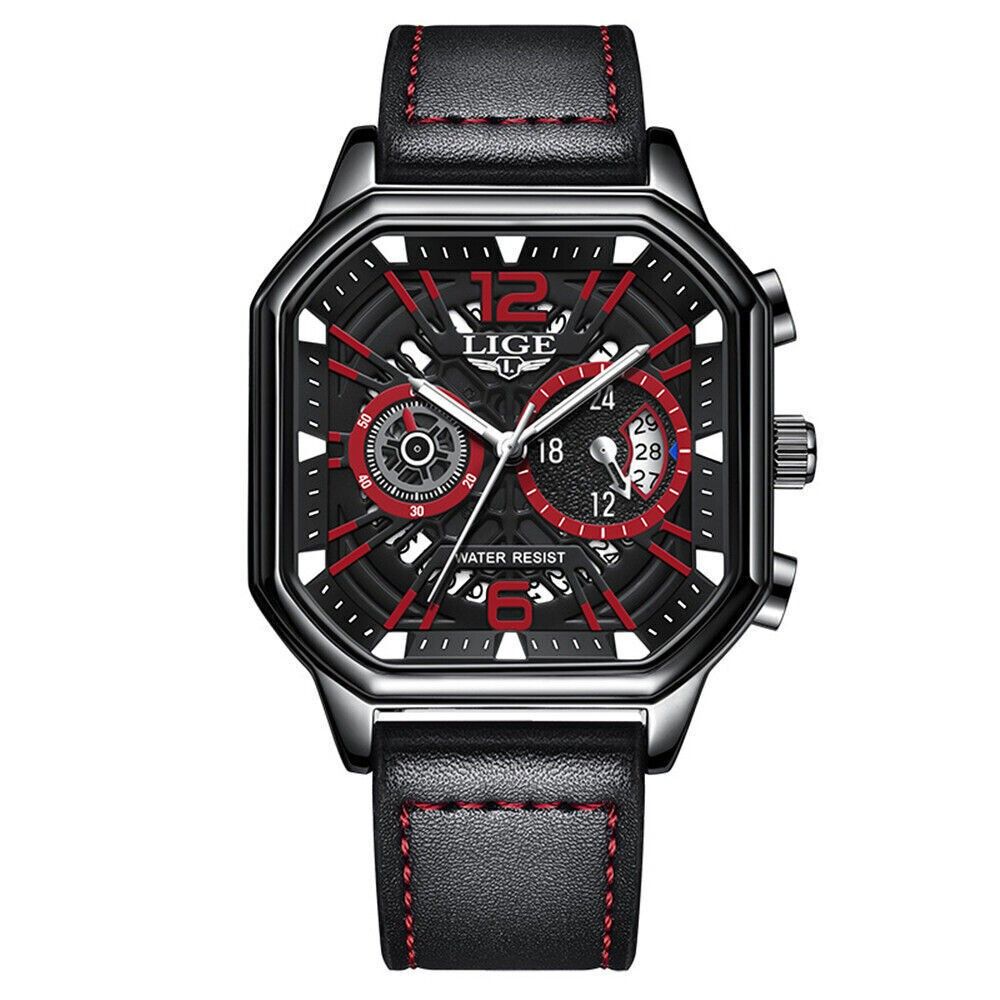 LIGE - Quartz Watch With Water Resistance & Multi-Structure Dial ...