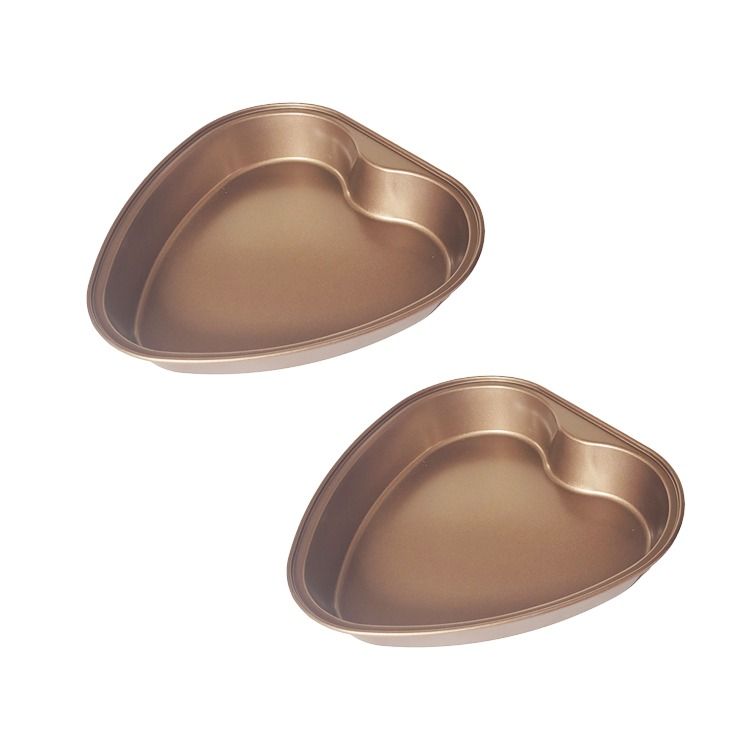 Carbon Steel Heart Shaped Bread Pans - Gold | Shop Today. Get it ...