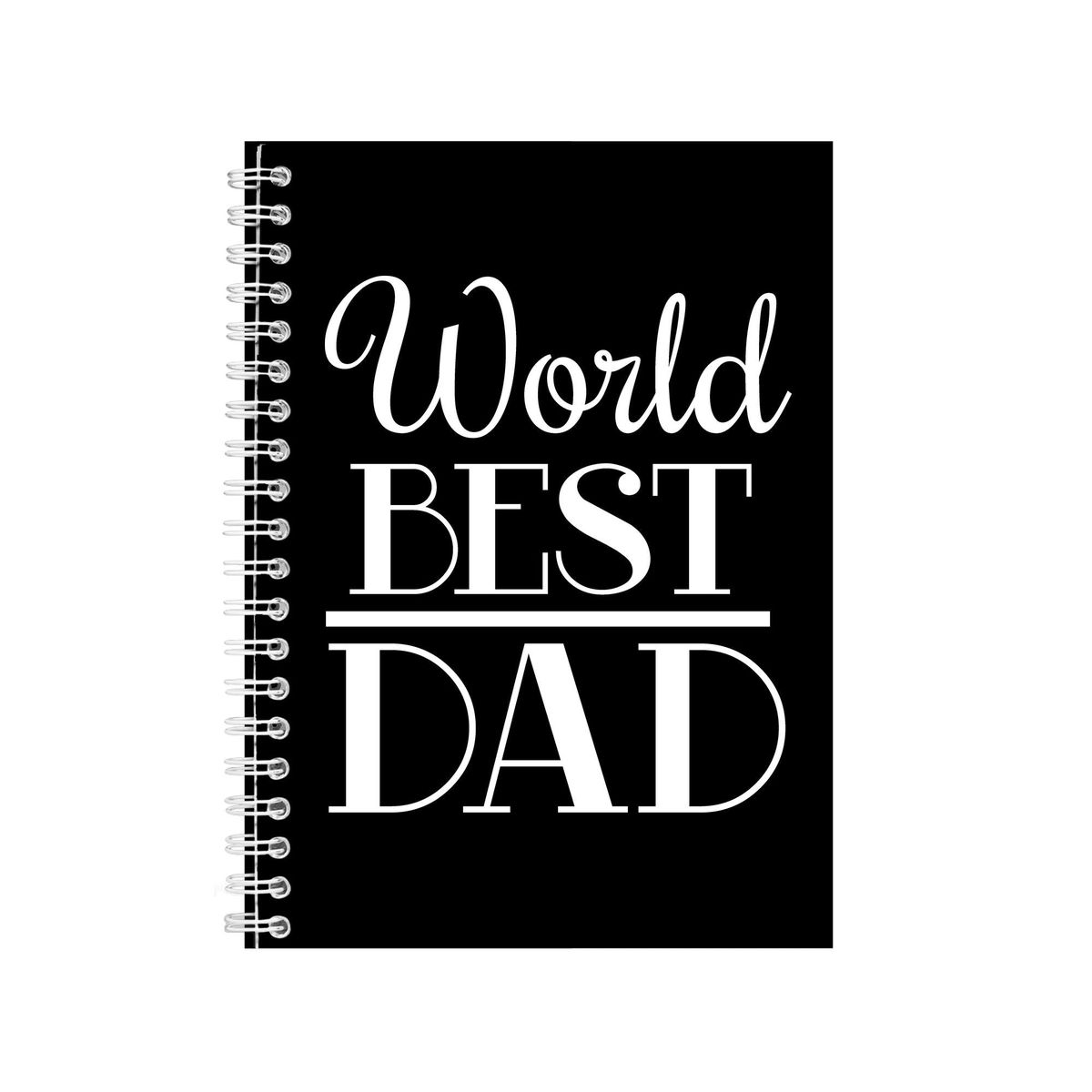 World best dad in black Notebook Gift Idea Writing Book Notepad Pad 63 ...