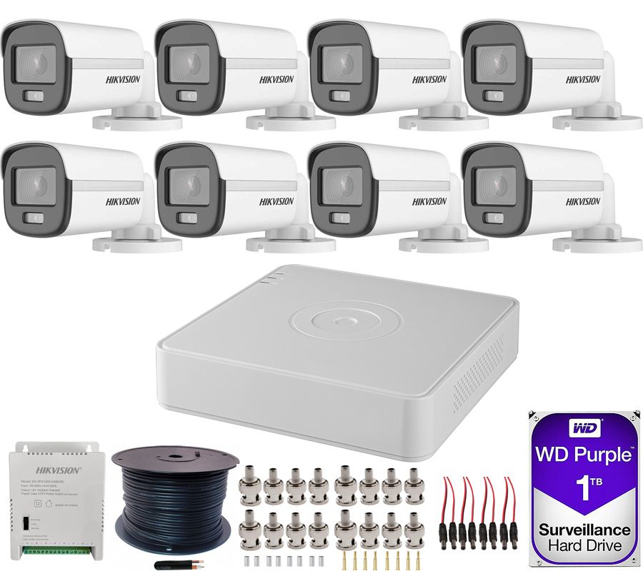 Hikvision 8 Channel 1080p ColorVu Complete Kit | Shop Today. Get it ...