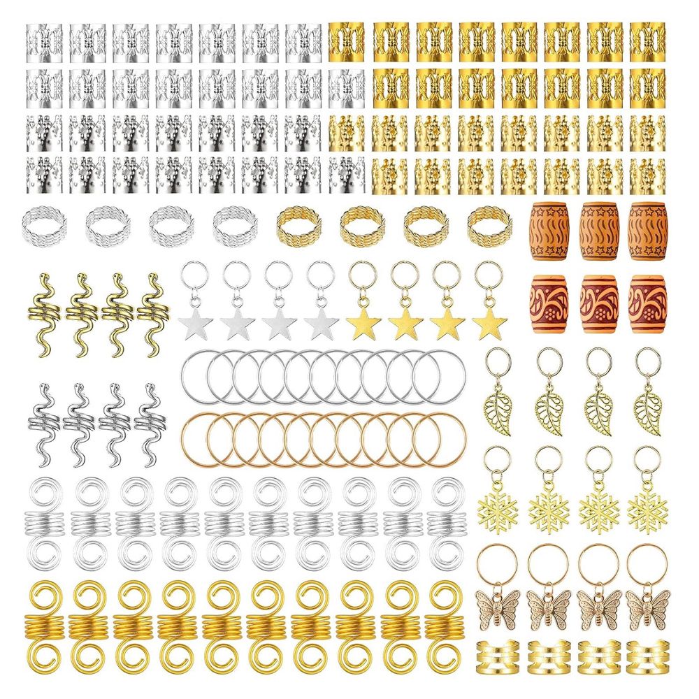 Fashion Assorted Design Stylish Gold & Silver Deadlocks Clips - Set of ...