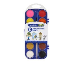 Marlin Kids - 12 Jumbo Water Colours + Brush (Pack Of 12) | Shop Today ...