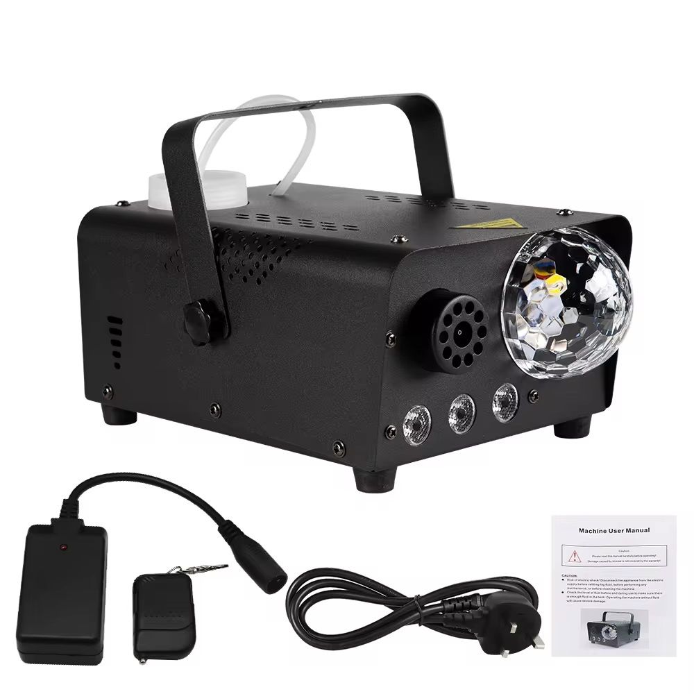 Fog Machine with Disco Ball Lamps & RGB LED Stage Lights, 600W SA ...