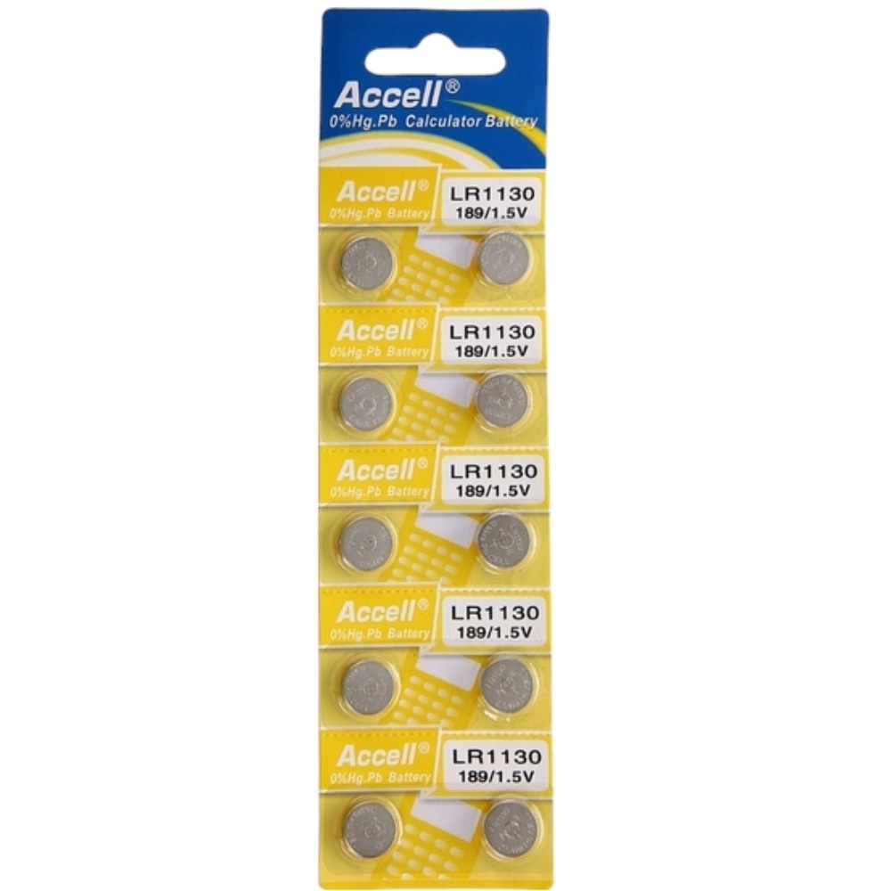 Accell Watch Battery - 10 pack Watch Batteries - LR1130 Battery Watches ...