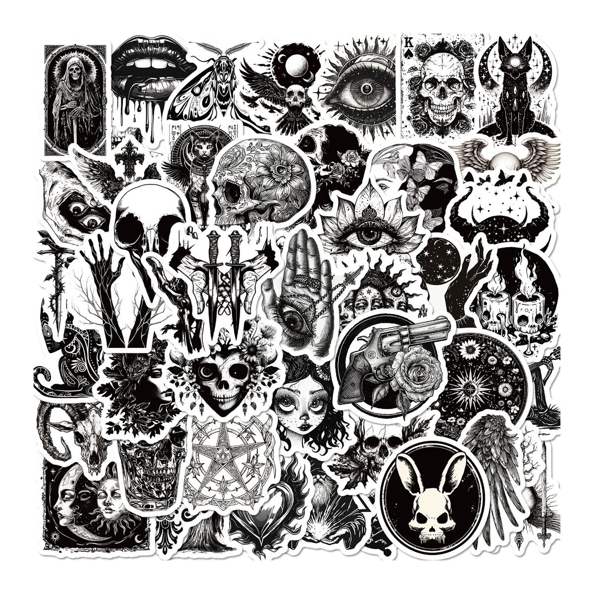 50 PCS Waterproof Vinyl Stickers Gothic Stickers | Shop Today. Get it ...