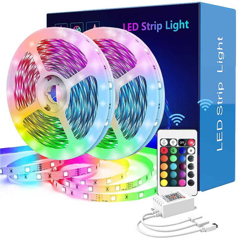 30m (2 x 15m) Bluetooth LED Light Strip App Control RGB LED Strip Light ...