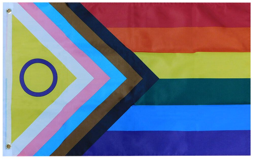 Intersex Inclusive Rainbow LGBTIQ+ Pride Flag - Large - 150 x 90cm ...