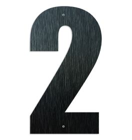 House Number 2 Black Brushed Steel | Shop Today. Get it Tomorrow ...