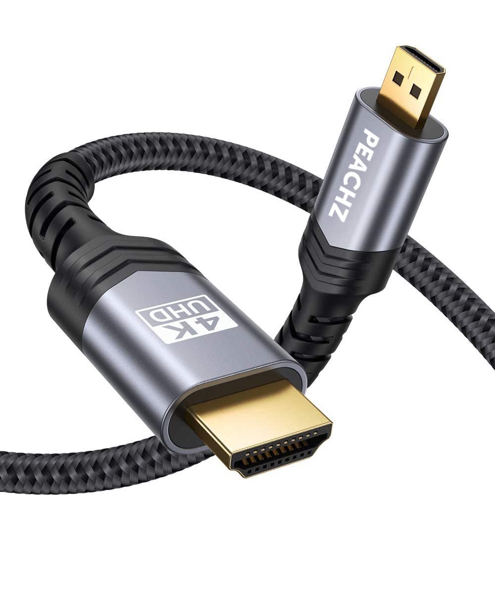PEACHZ- Micro HDMI to HDMI Cable 4K@60Hz, GoPro Compatible | Shop Today ...