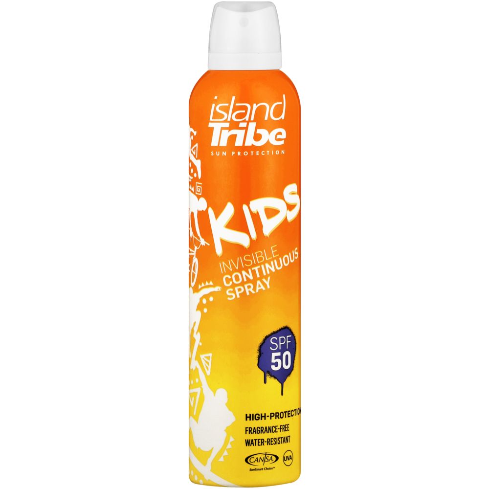 Island Tribe Kids Sun Protection & Sunscreen Invisible Spray SPF50 ...