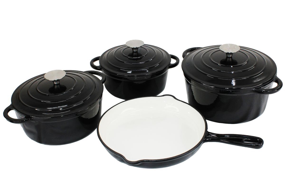 Royal Homeware Heavy Duty Cast Iron Enamel 7 Pot Set | Shop Today. Get ...