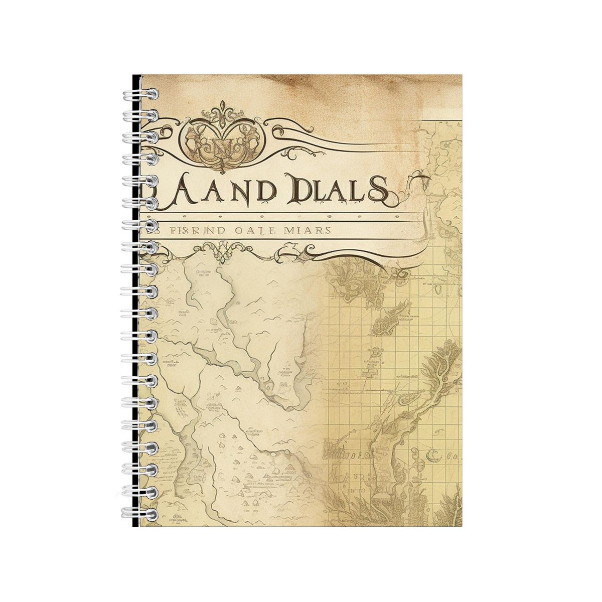 Geograph A5 Notebook Spiral Lined Maps Graphic Notepad Design Present ...