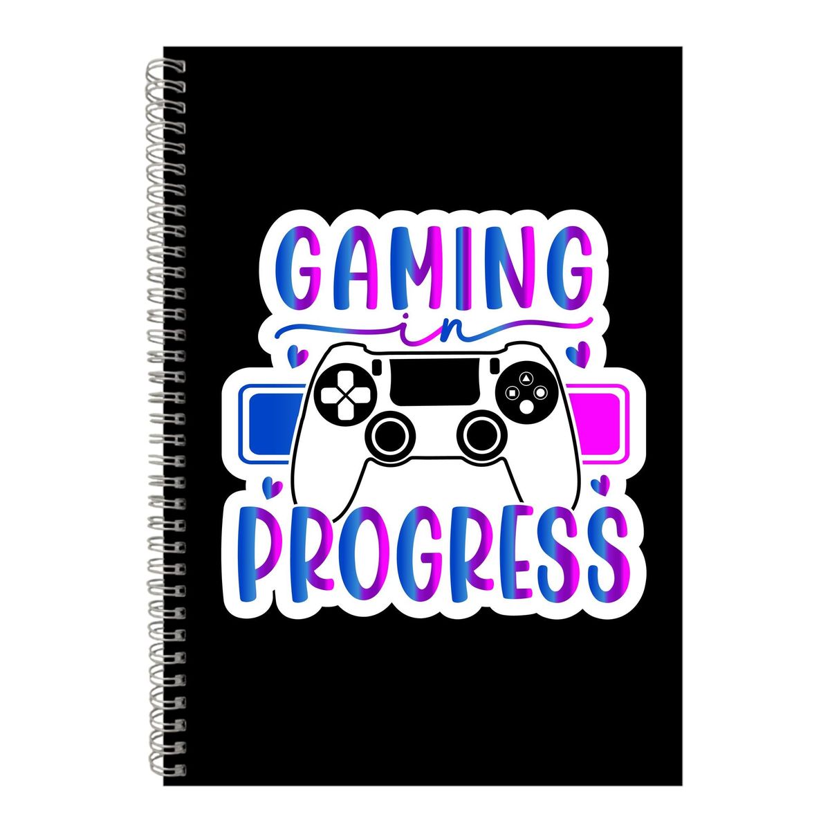 Gaming Process A4 Notebook Spiral Lines Gaming Graphic Notepad Present ...