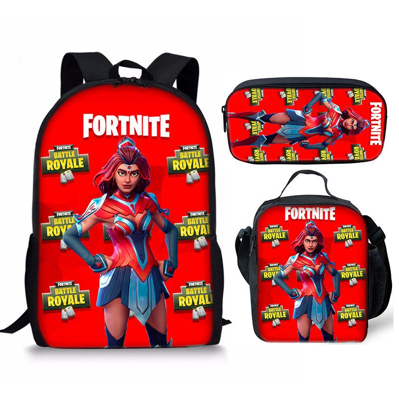 3-Piece Kids School Set - Backpack, Lunch Box, Pencil Case Fortnite ...