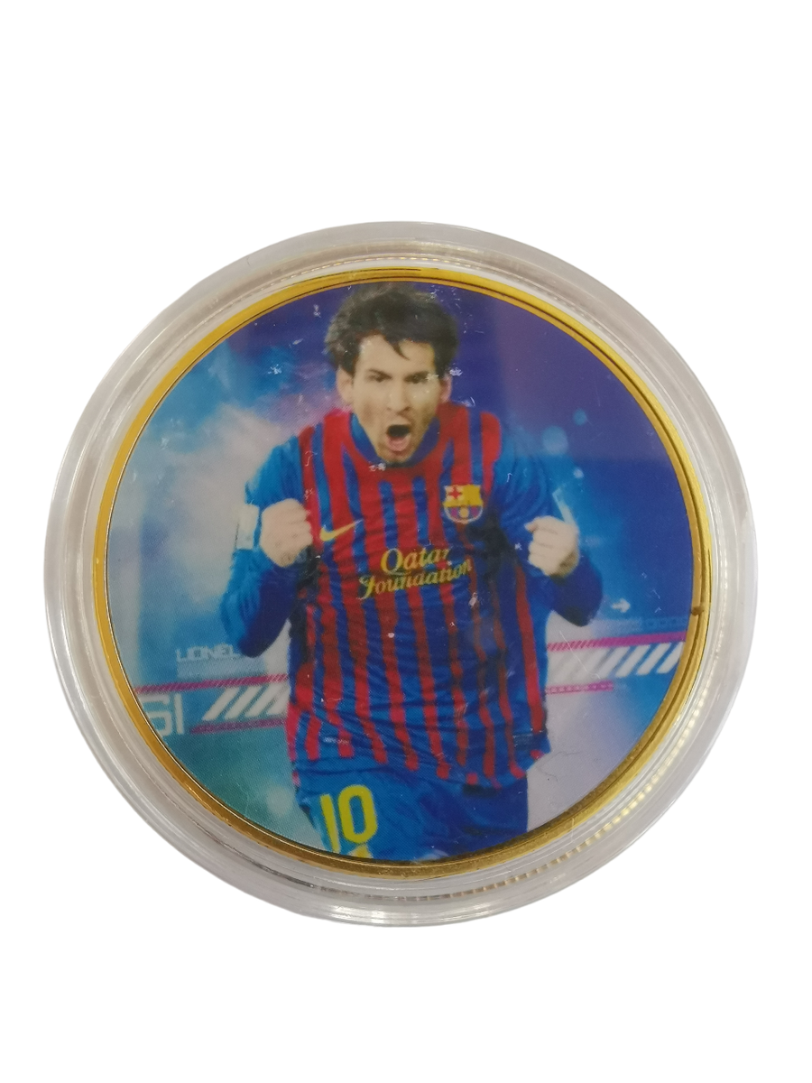 Lionel Messi Gold Plated Colourised Messi Coin Soccer Coin | Shop Today ...