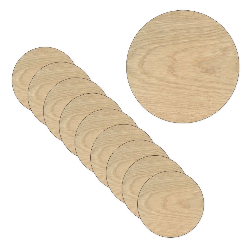 Round Coaster Oak Blanks - 9cm | Shop Today. Get it Tomorrow ...