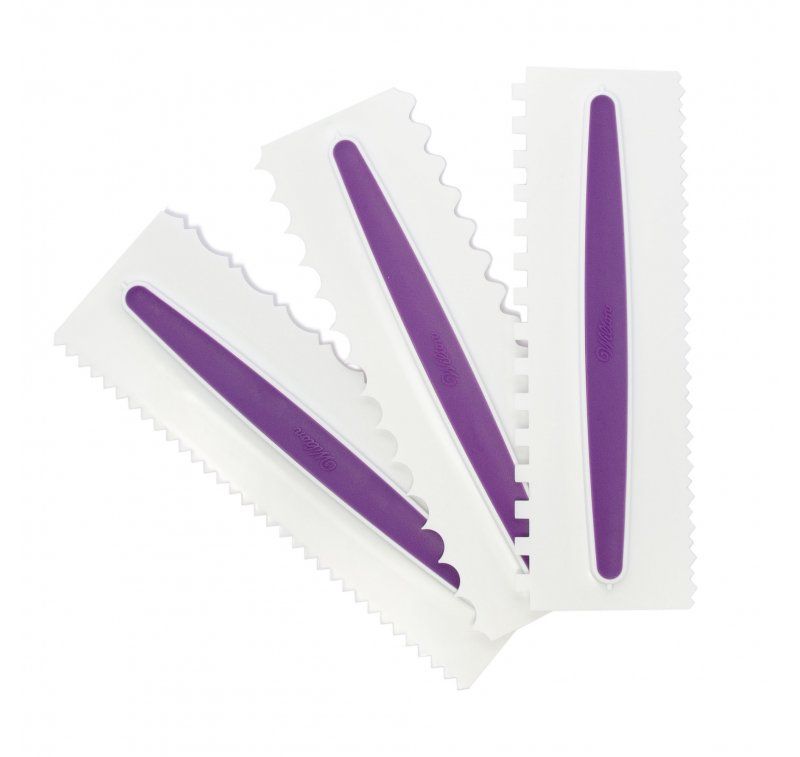 3 PC Icing Buttercream Comb Set Sugarcraft Cake Decorating Six Textures ...