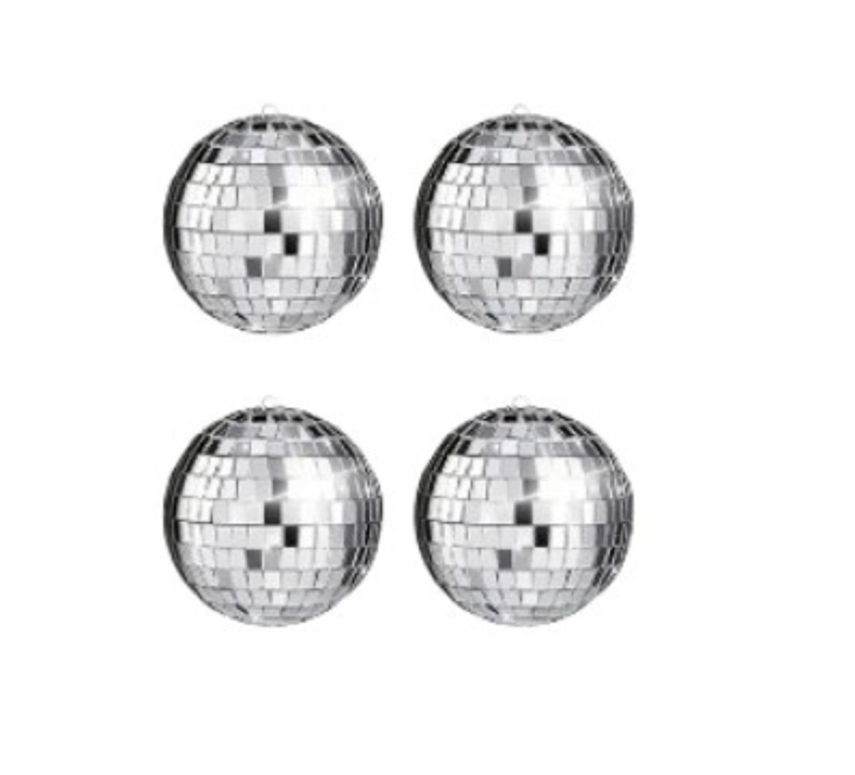 Reflective Hanging Rond Decoration Mirror Disco Balls 4 Piece | Shop ...