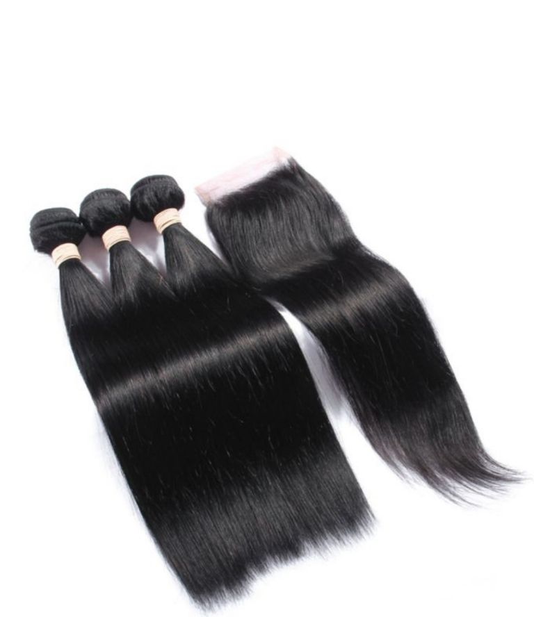 18 inches 12A Brazilian Straight Weaves x3 Bundles and Closure | Shop ...