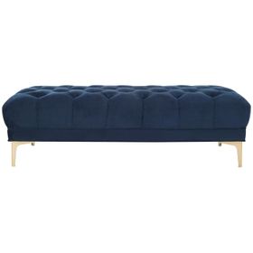 Bek Tufted Rectangular Bench in Blue Velvet | Shop Today. Get it ...