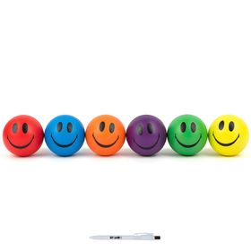 Colorful Sponge Smile Balls Indoor & Outdoor Toy In 6 Colors + ReVibe ...