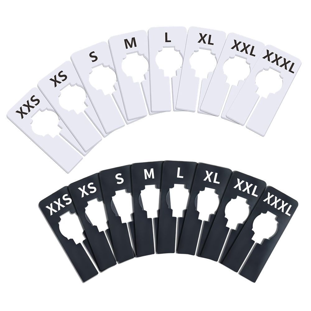 Stationery 16pcs Plastic Clothing Size Rack Divider Tags - 12cm | Shop ...
