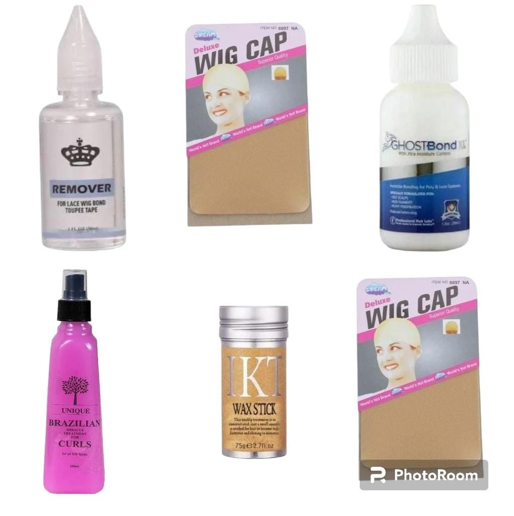 HOS - Ghost Bond, Wax Stick, Curl Activator,2 X Wig Cap, Glue Remover ...