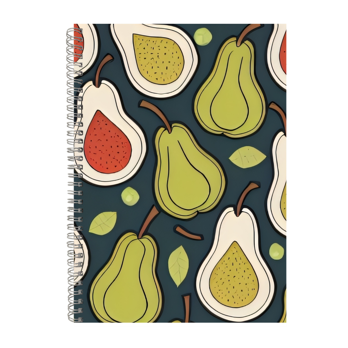 Pears A4 Notebook Pad with Lines for Fruit Lovers Trendy Graphic ...