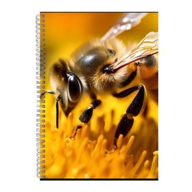 Bee A4 Notebook Pad with Lines for Work Trendy Animals Graphic Present ...
