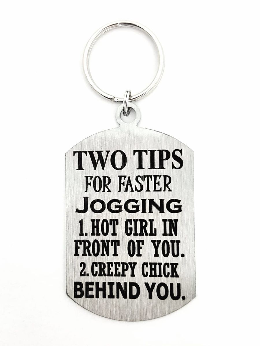 Two tips for faster Jogging Lady Design Laser Engraved Key Ring | Shop ...