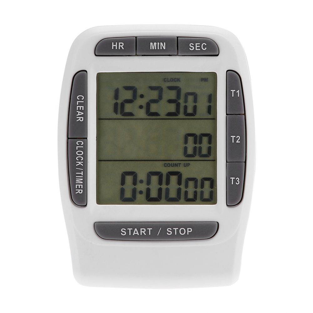 Digital Multi channel 3 Channels LCD Timer Accurate Timing Countdown ...