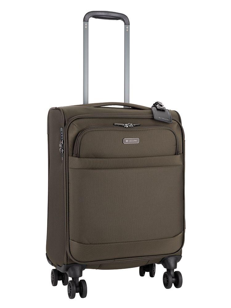 Cellini Microlite S 4 Wheel Carry On Trolley Brown | Shop Today. Get it ...