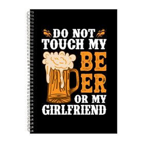 Do Not Touch My Beer Notebook Drinking Gift Idea A4 Notepad 153 | Shop ...